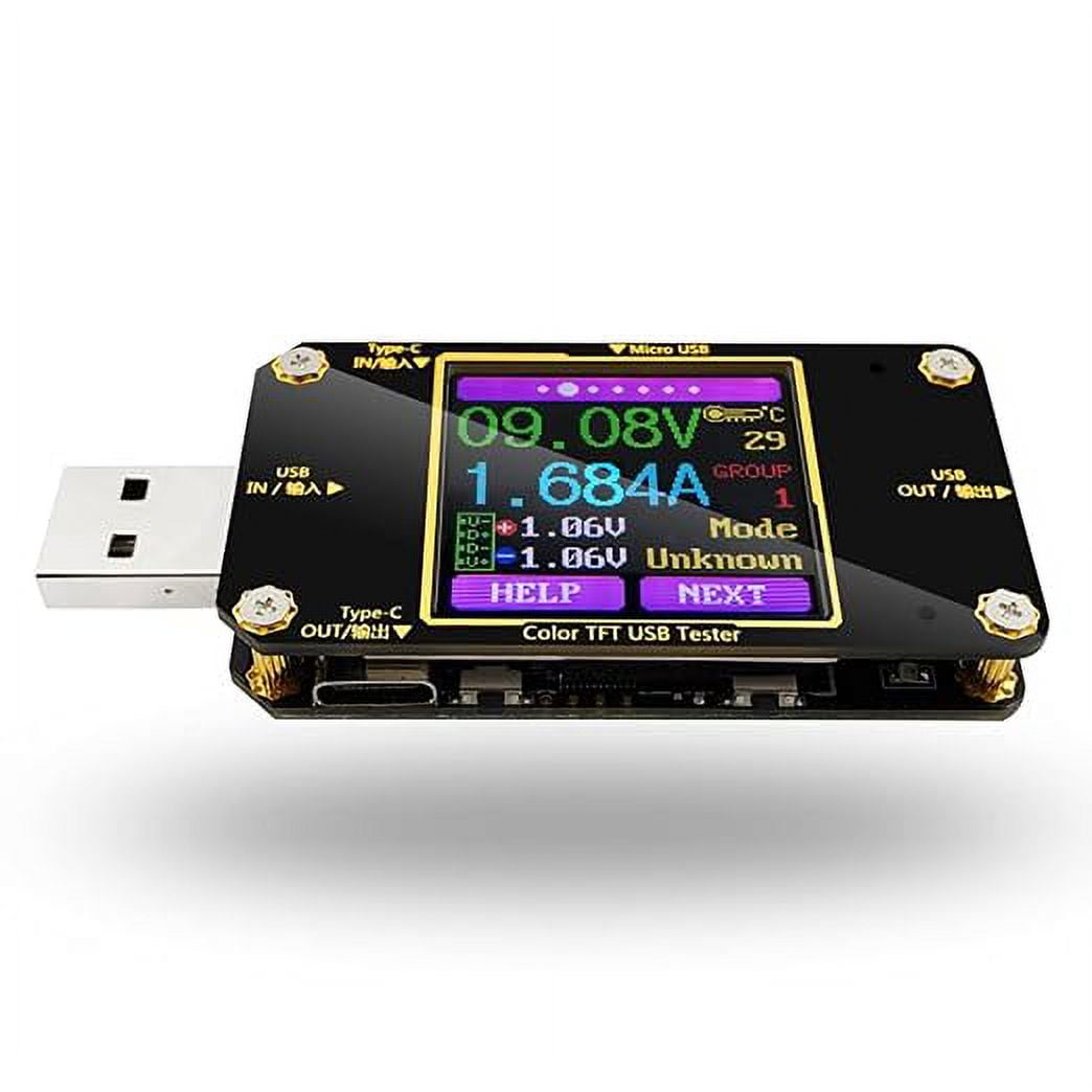 USB Power Meter Tester, A3 USB Tester, Type-C Current and Voltage ...