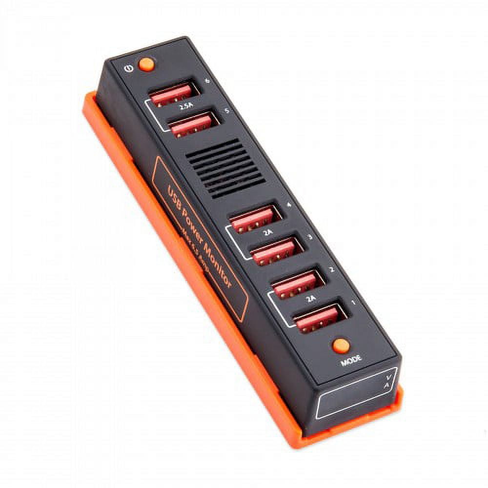 USB Power Monitor, 6x USB Type-A Fast Charging Port with Voltage ...