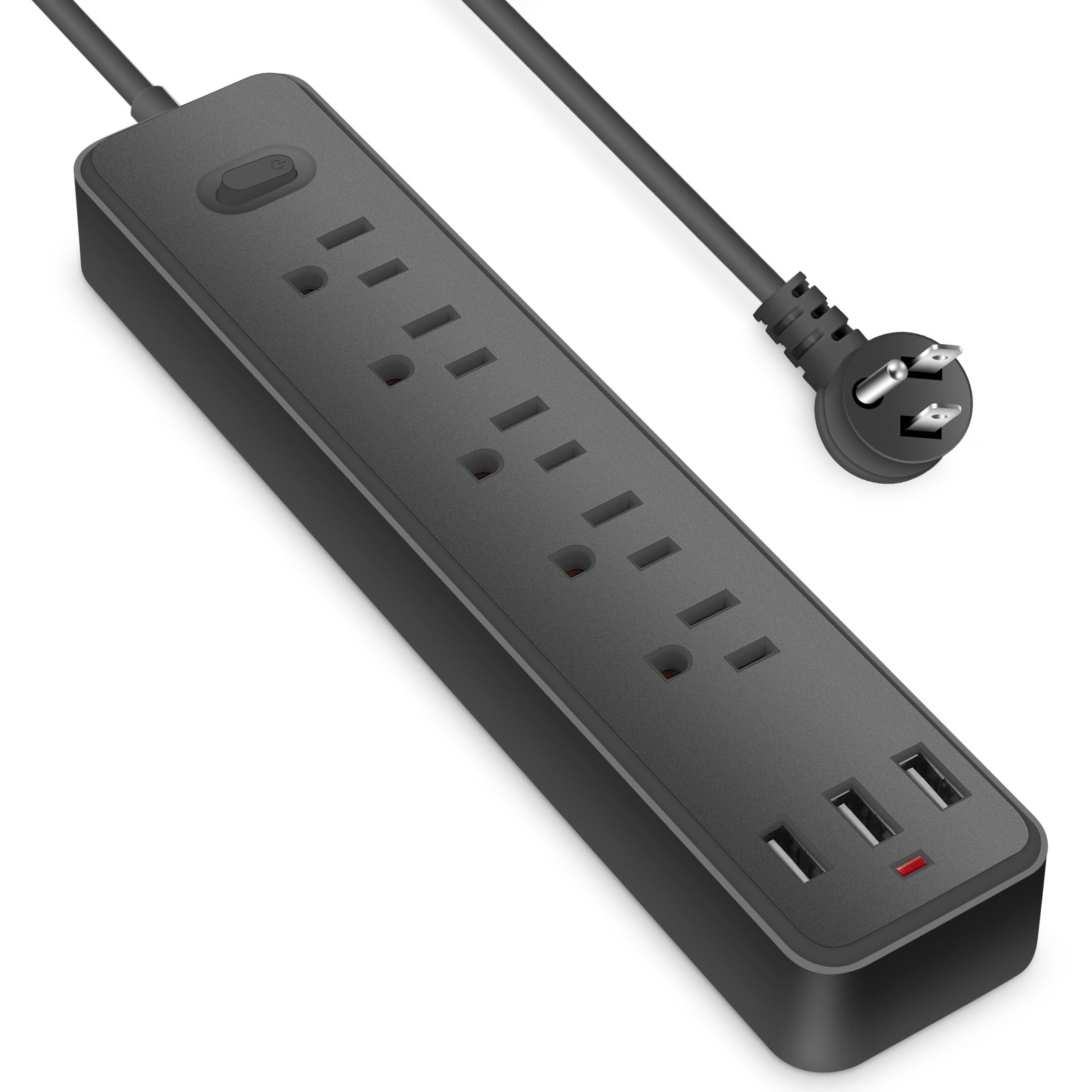 AOCIWE Long Multiple Electric Adapter: USB Power Strip with 3 USB Ports ...