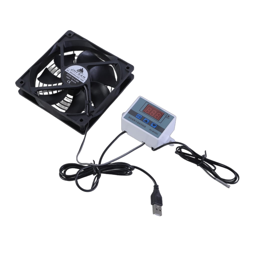 USB Powered 120mm Quiet Cooling Fans with Adjustable Thermostat Control ...