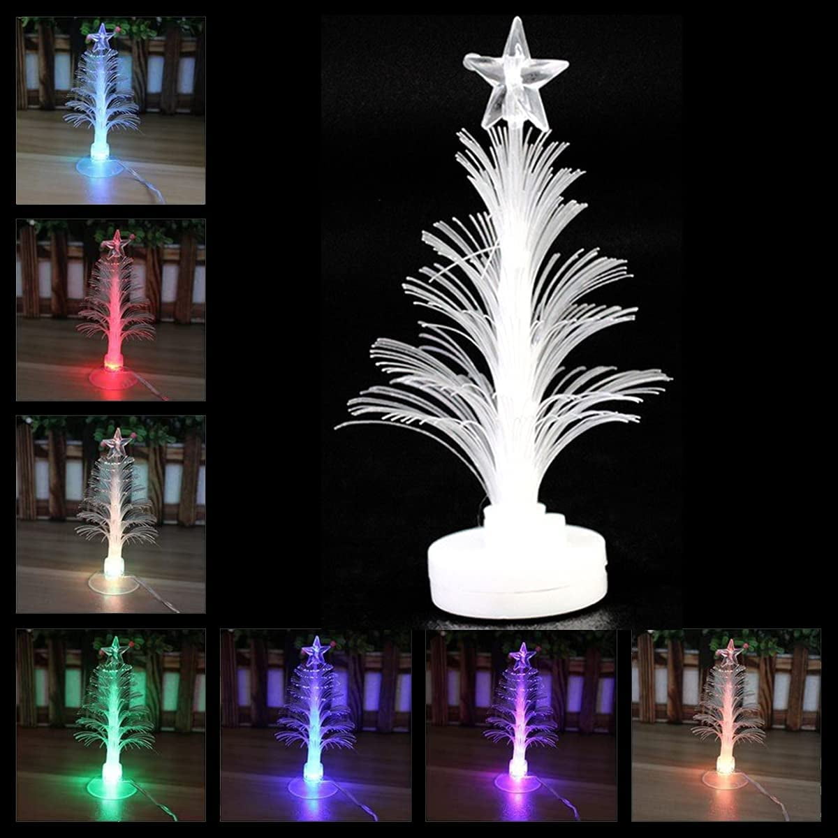 USB Powered 7 Colors Changing Fiber Optic Christmas Tree Xmas LED Light ...