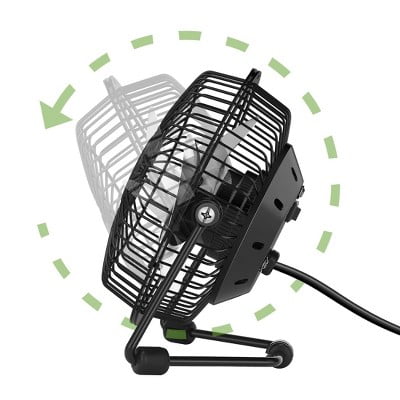 USB Powered Adjustable Head Personal Desk Fan Black - Walmart.com