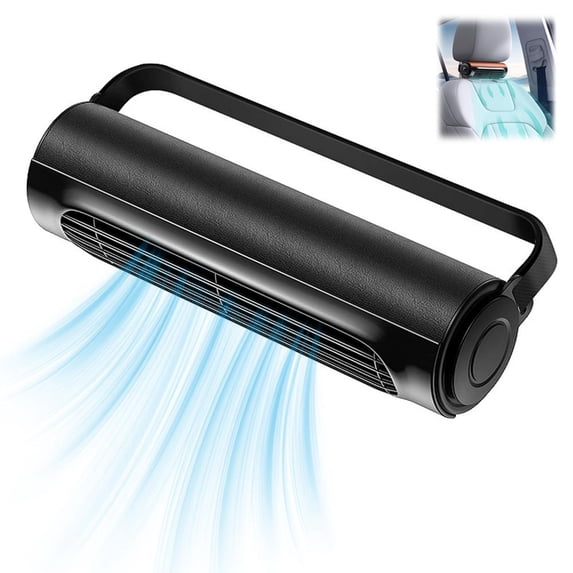 USB Powered Car Seat Fan with 3 Speeds, Headrest Mount, 360-Degree ...
