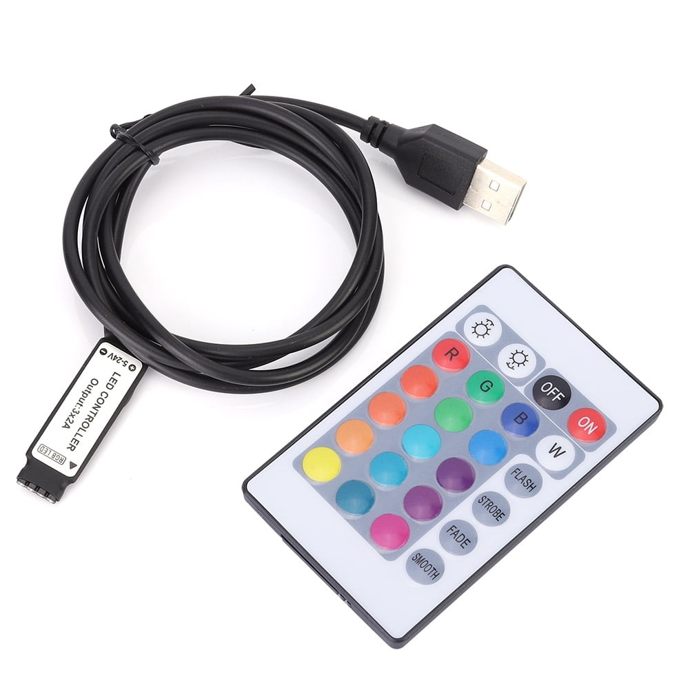 Armadurra DC5-24V Colorful Mini 24 Button Infrared Wireless USB ...