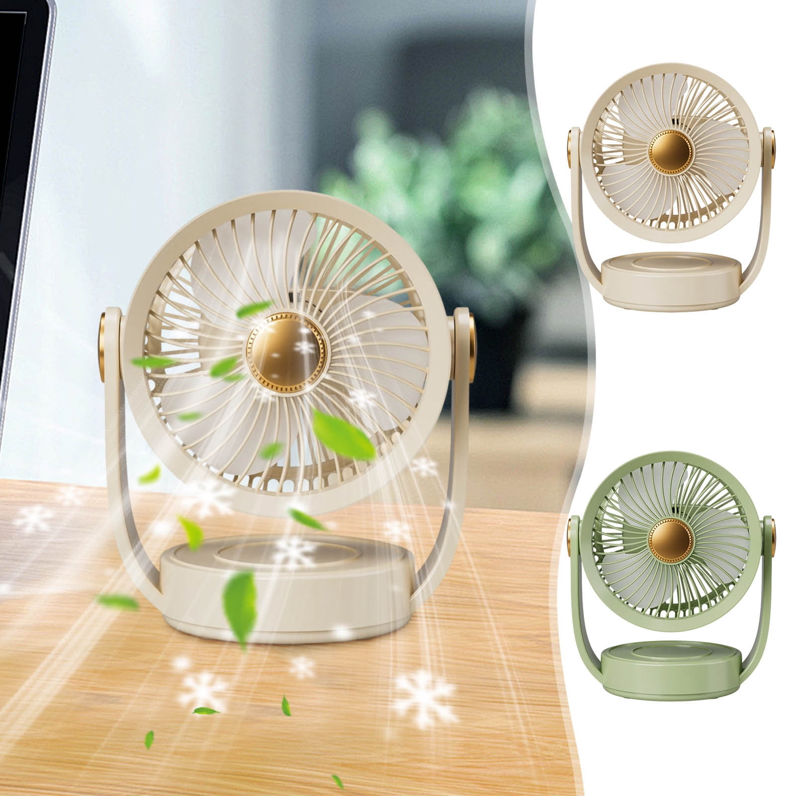 USB Powered Desk Fan, Small Portable Air Circulator, Quiet Operation, 3 ...