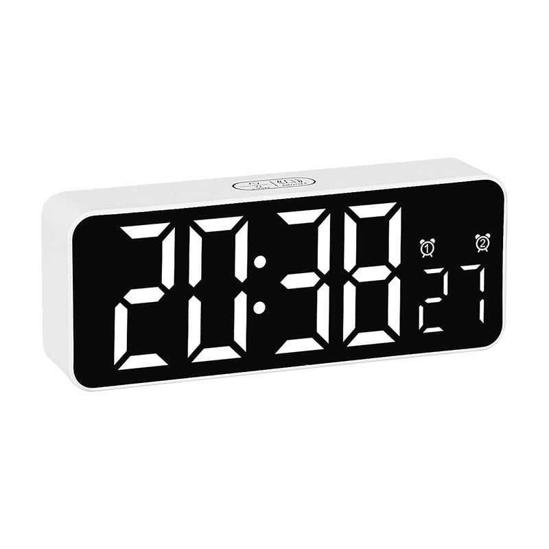 USB Powered Digital Alarm Clock Date Display Timing Function Brightness ...
