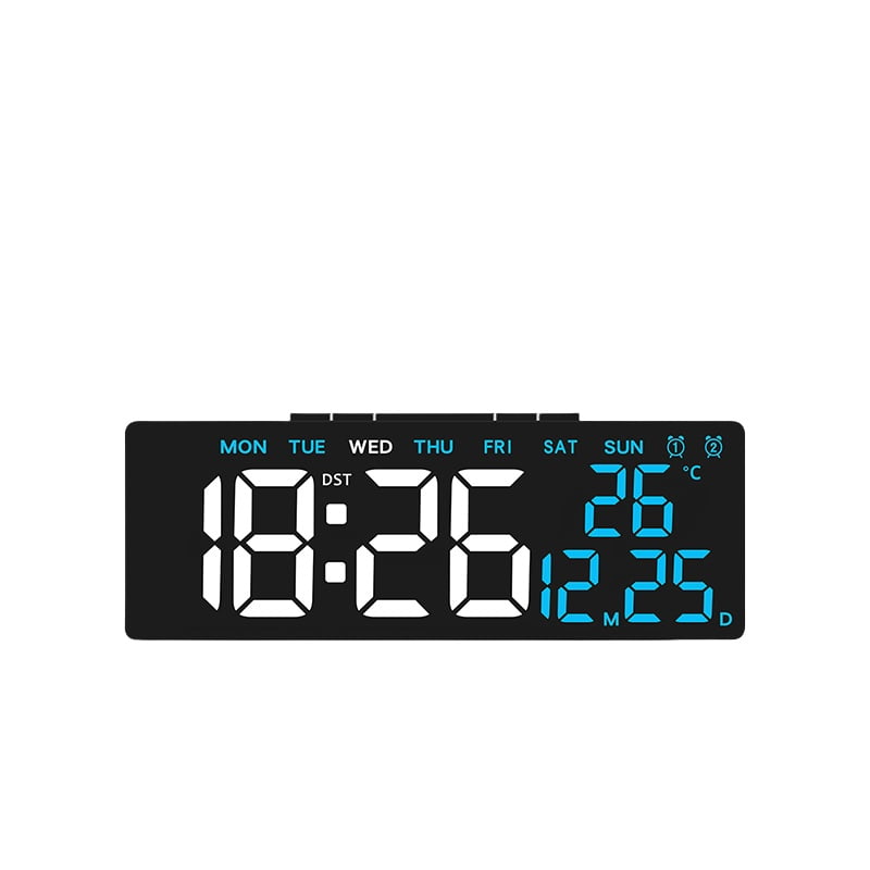 USB Powered Digital Alarm Clock TEMP Date Week Dual Alarm Timing ...