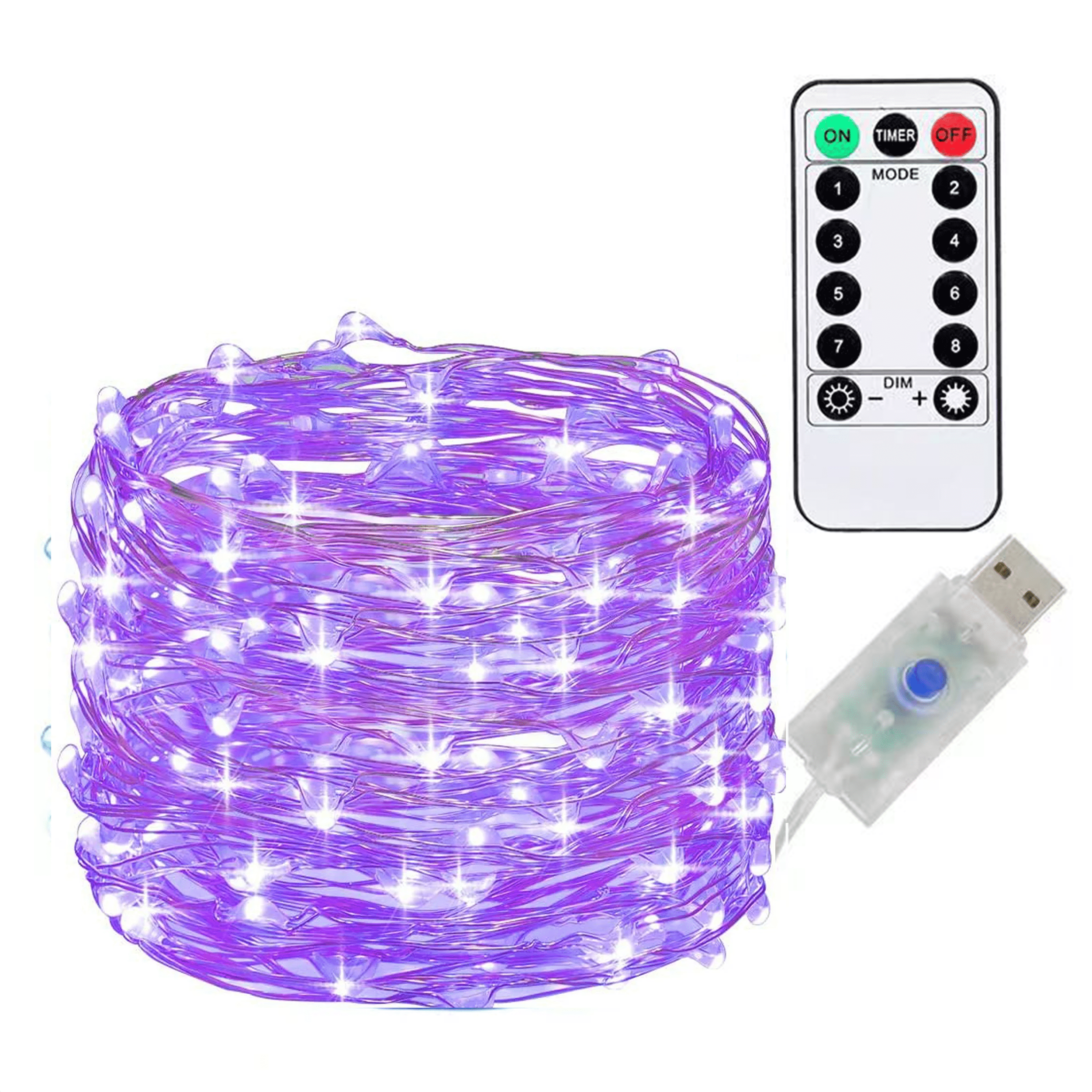 USB Powered Fairy Lights,200 LED String Fairy Lights Copper Wire ...