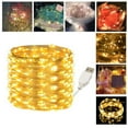 USB Powered Fairy Lights, Mini LED Copper String Lights, USB Starry ...