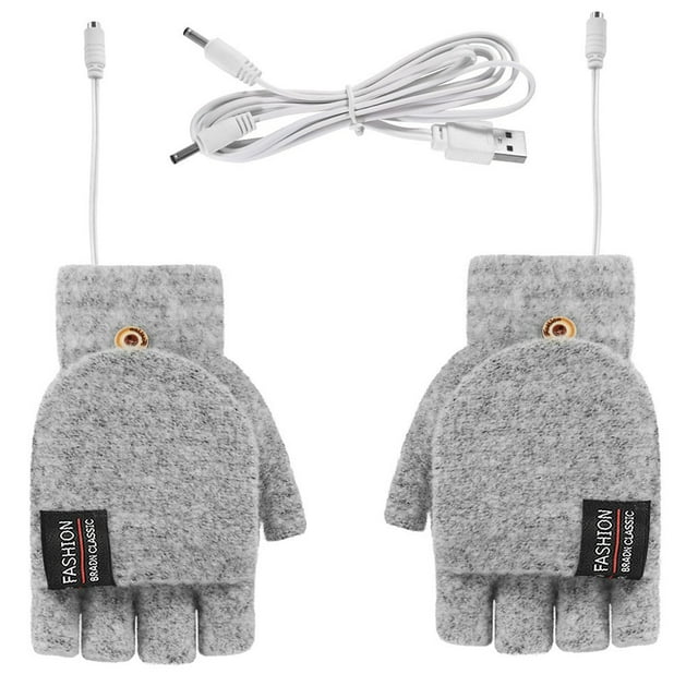 USB Powered Heated Gloves for Winter - Full and Half Finger Warmers ...