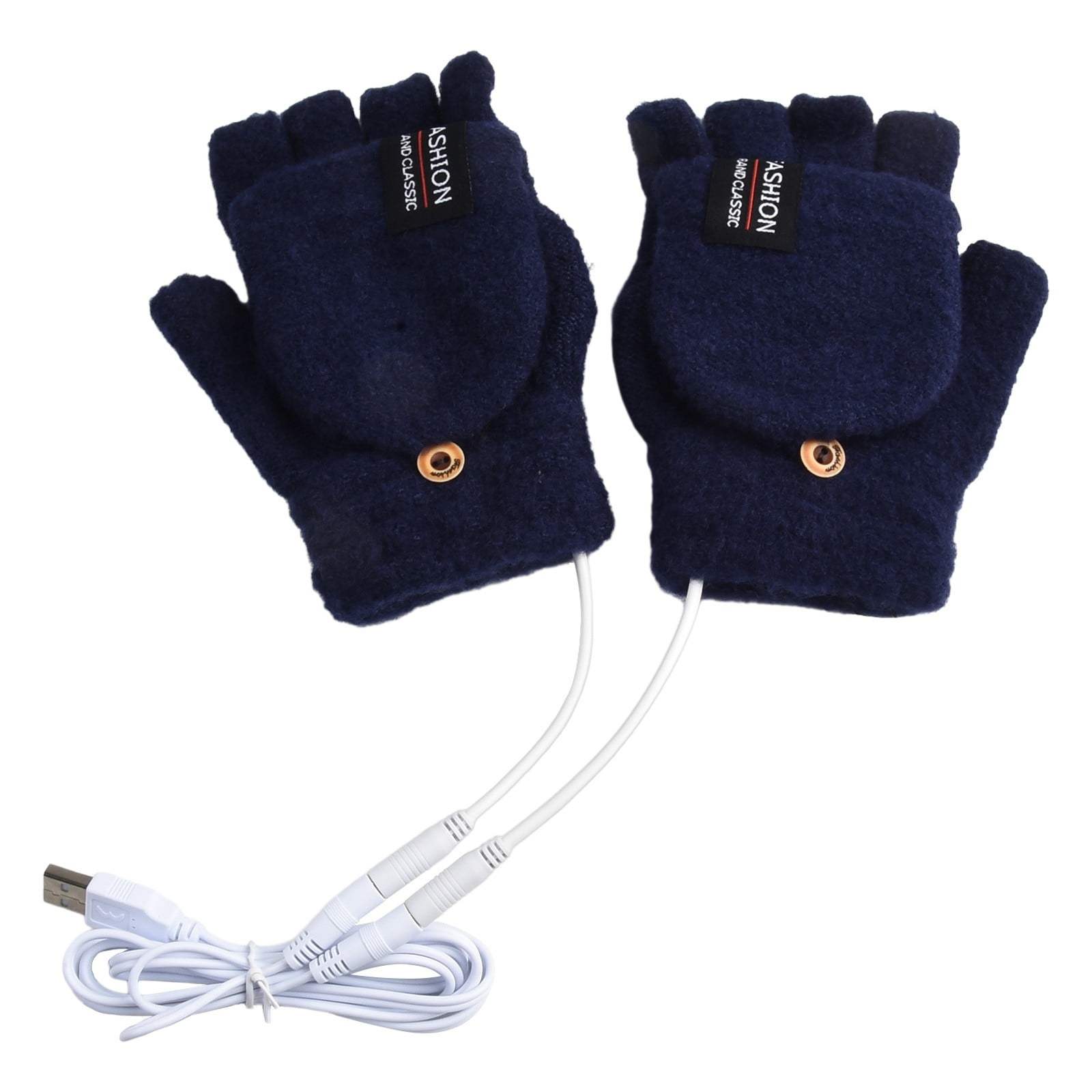 USB Powered Heated Gloves for Winter - Full and Half Finger Warmers ...
