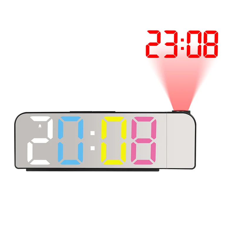 USB Powered Projection Alarm Clock TEMP Date Night Mode Power-off ...