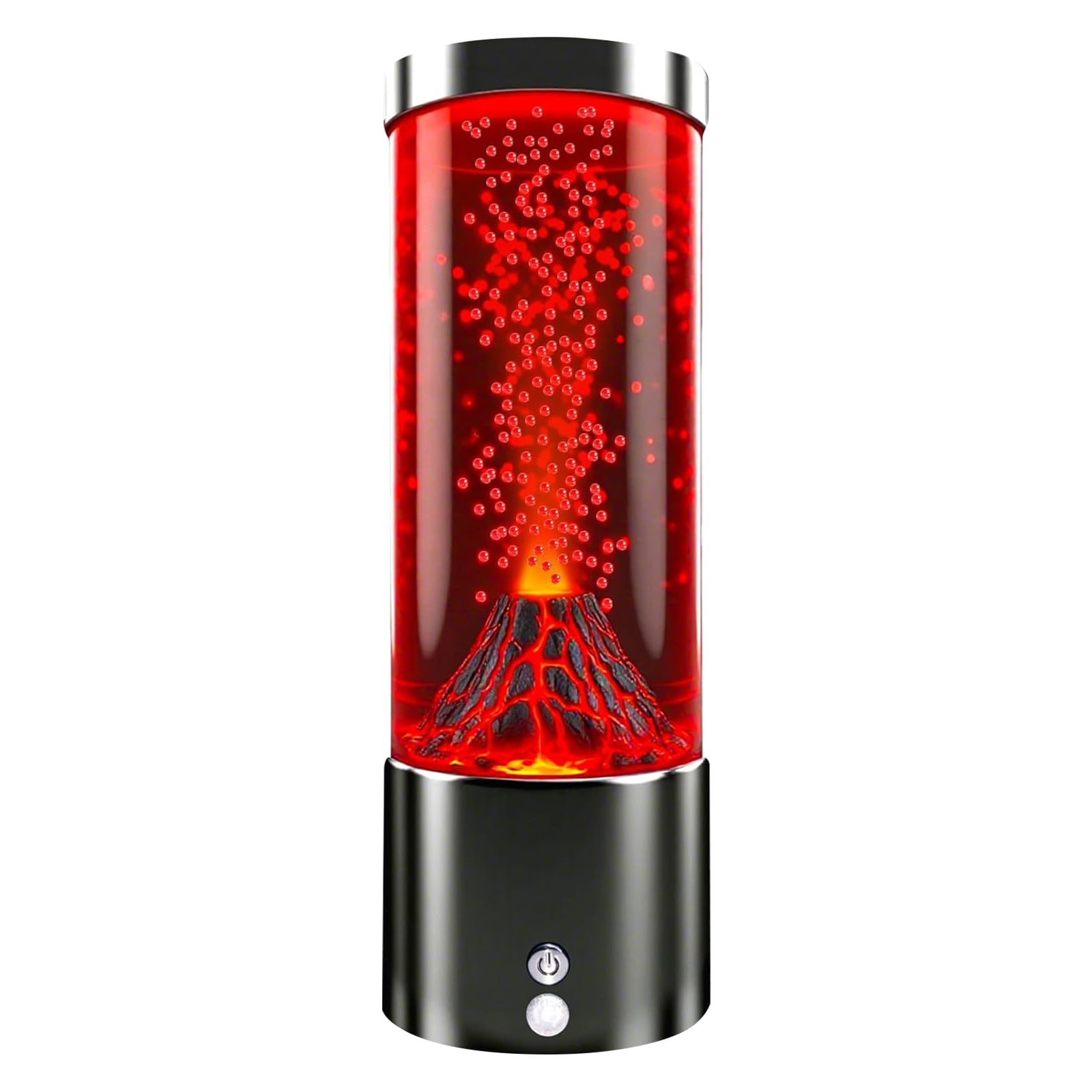 USB Powered Touch Sensitive Volcano Lamp Chromatic Modes Shatterproof ...