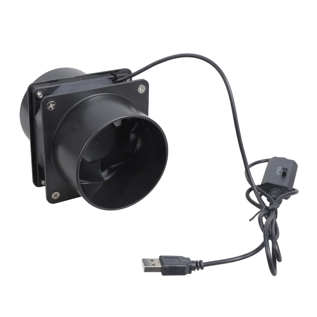 USB Powered Ventilation System Fan 75mm Air Duct Compatible Solar Power ...
