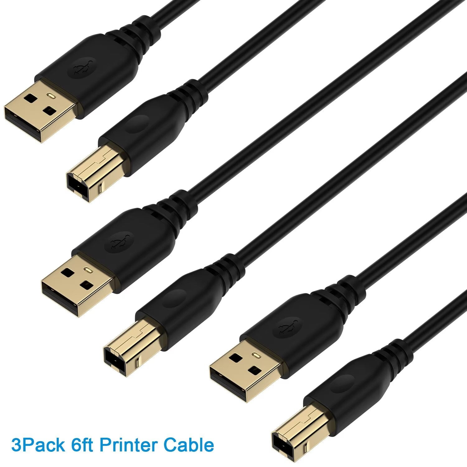 USB Printer Cable,3PACK AILKIN Printer Cord Usb A Male to B Male Cable ...