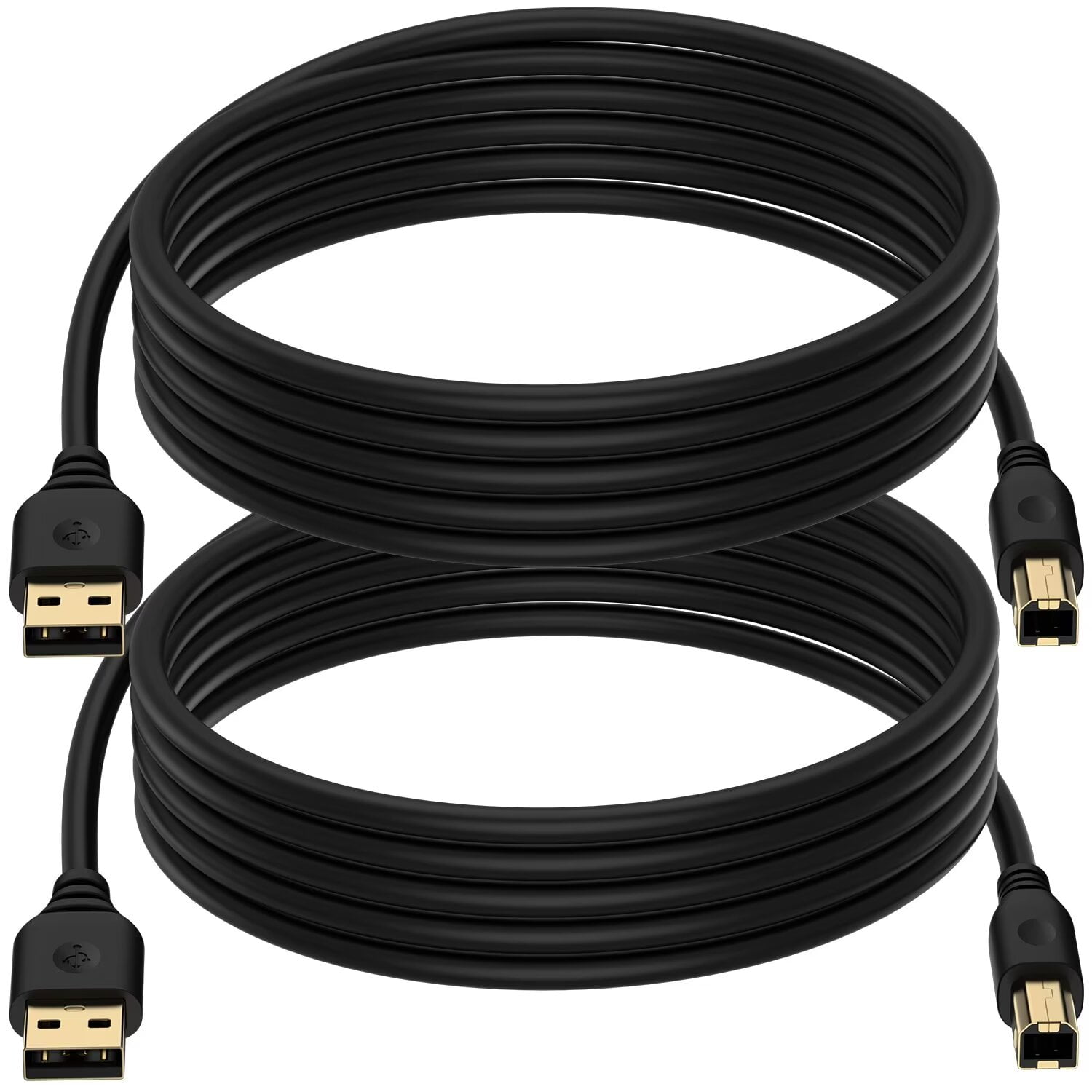 USB Printer Cable,AILKIN 2PACK Printer Cord Usb A Male to B Male Cable ...