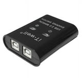 USB Printer Sharing Device, 2-Port Manual KVM Switch, Black, 2 ...
