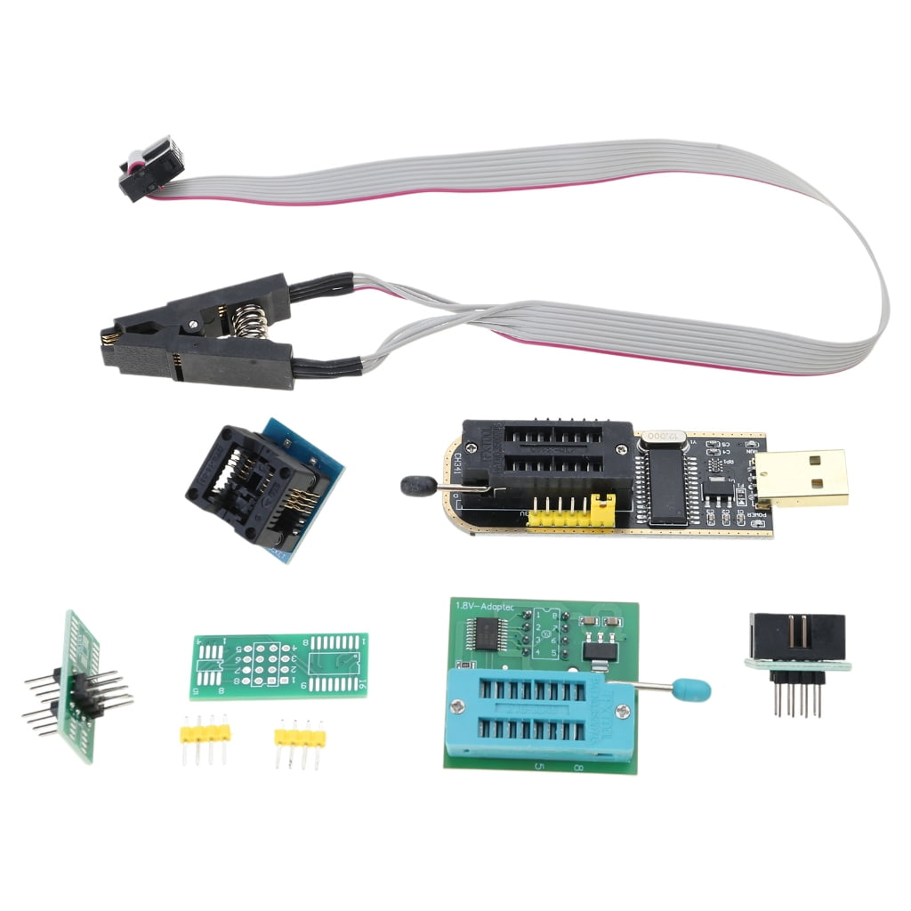 USB Programmer and Adapter Set for 24 25 Series Flash BIOS SOP8 SOIC8 ...