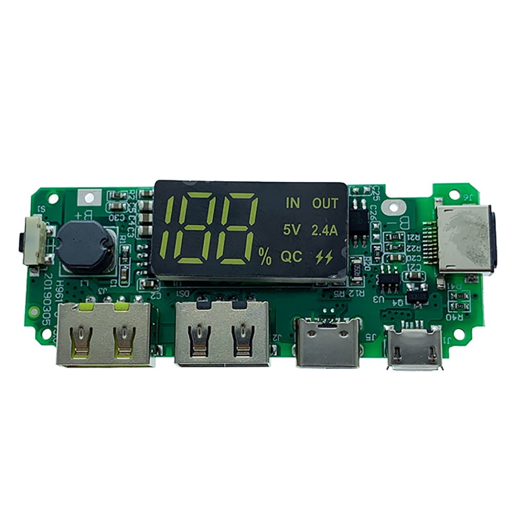 USB QC3.0 Fast Charging Module 18650 Lithium Li ion Battery Power Bank ...