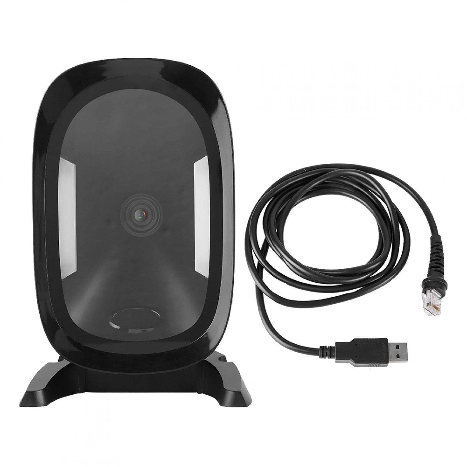 USB QR Code Barcode Scanner Handsfree Desktop Wired Scanning Platform ...