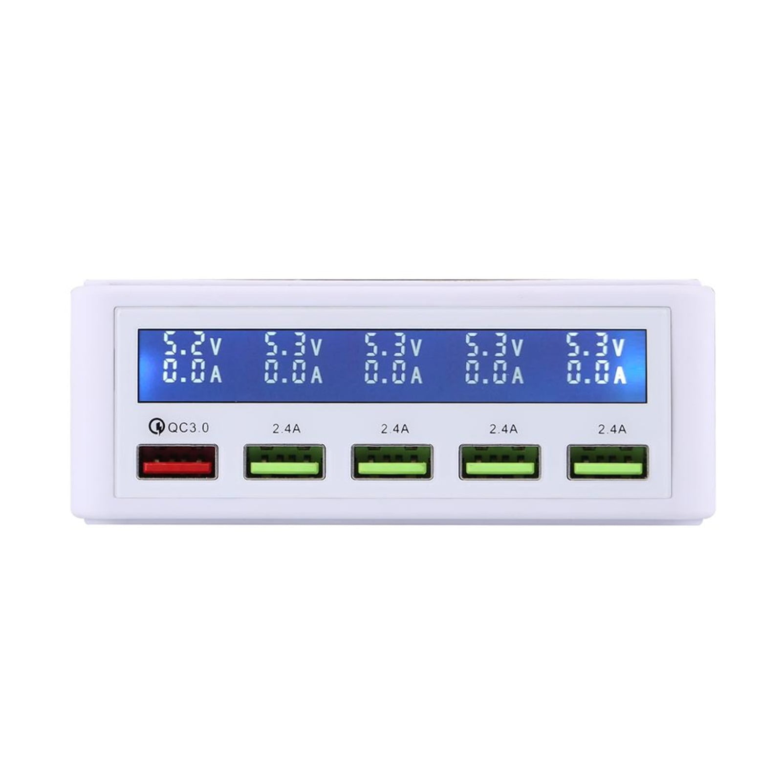 USB Quick Charger 40W 5-Port LED Display Quick Charge 3.0 Desktop ...