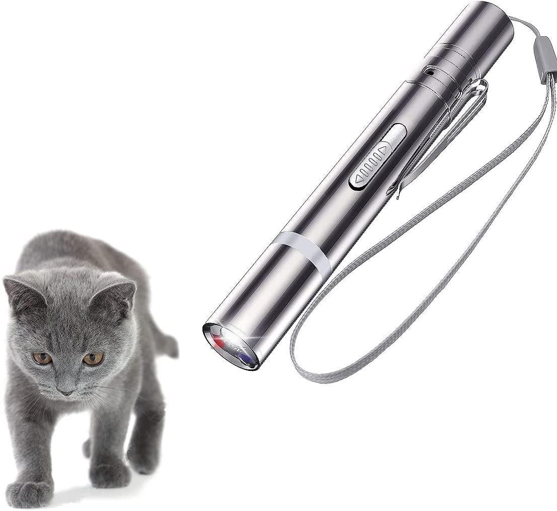 USB RECHARGEABLE SUPER LASER POINTER PEN 3 in 1 Cat Pet Toy Red UV ...
