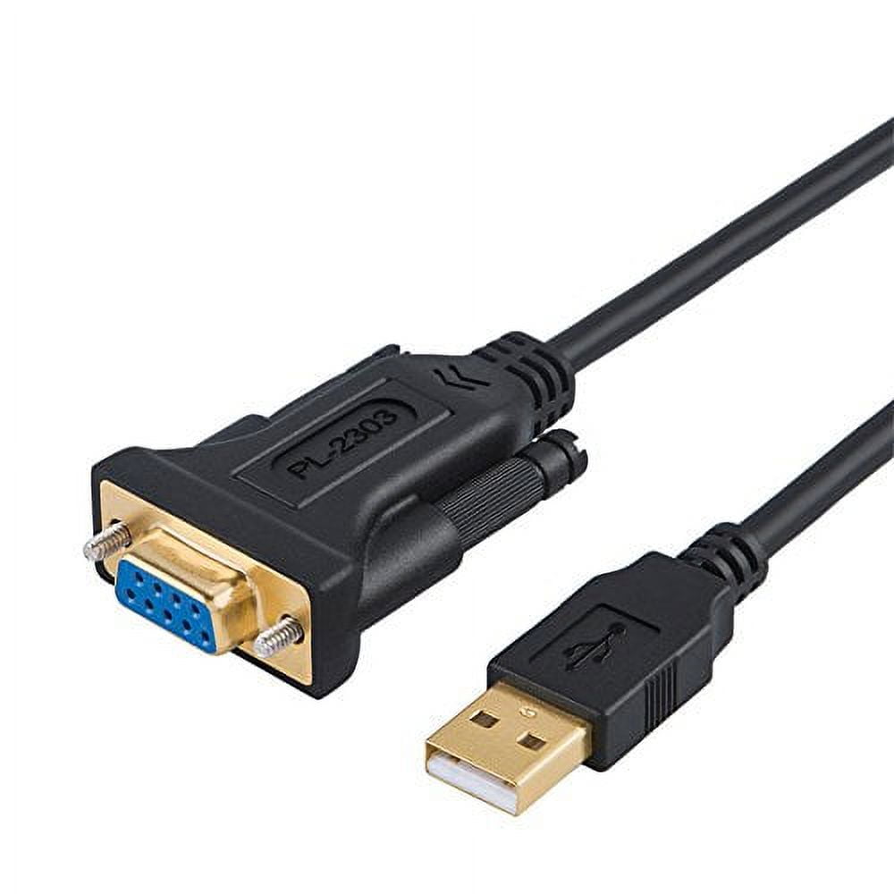 CableCreation 10 FT 10 FT USB to DB9 Pin Female, Black - Walmart.com