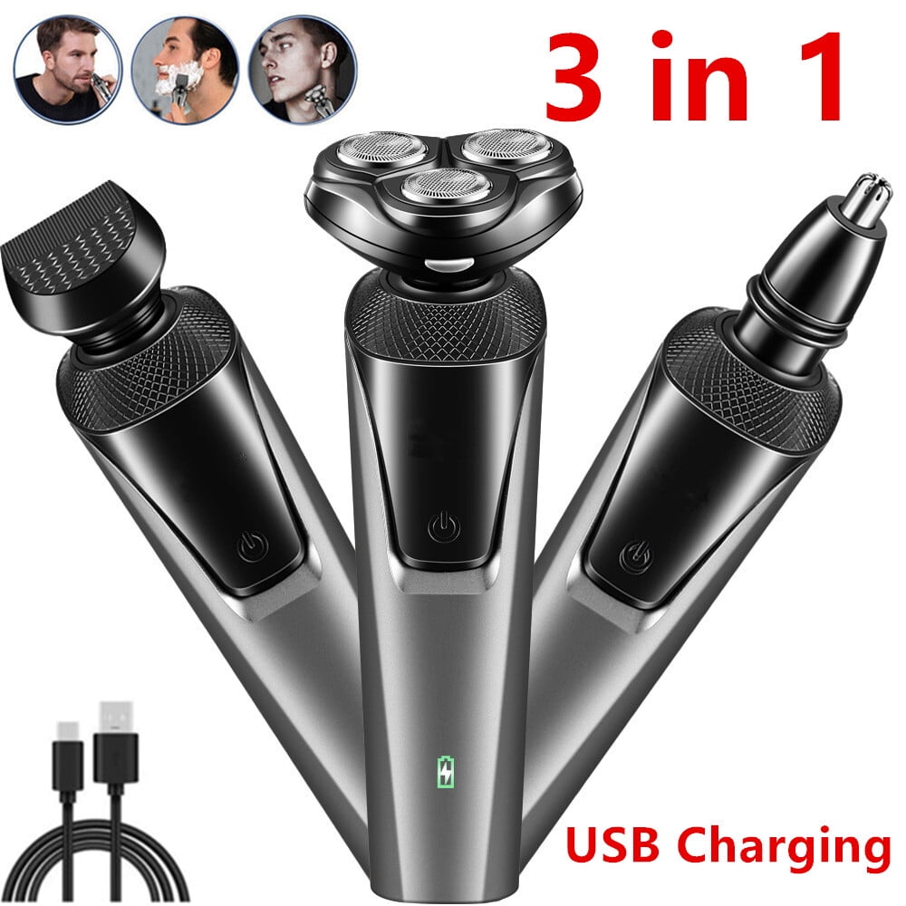 USB Rechargeable 3-In-1 Men's Professional Multi-function Cheek Beard ...