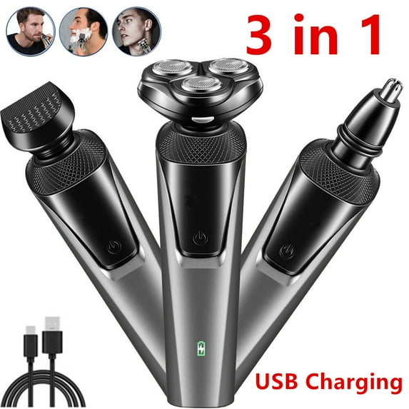 USB Rechargeable 3-In-1 Men's Professional Multi-function Cheek Beard ...