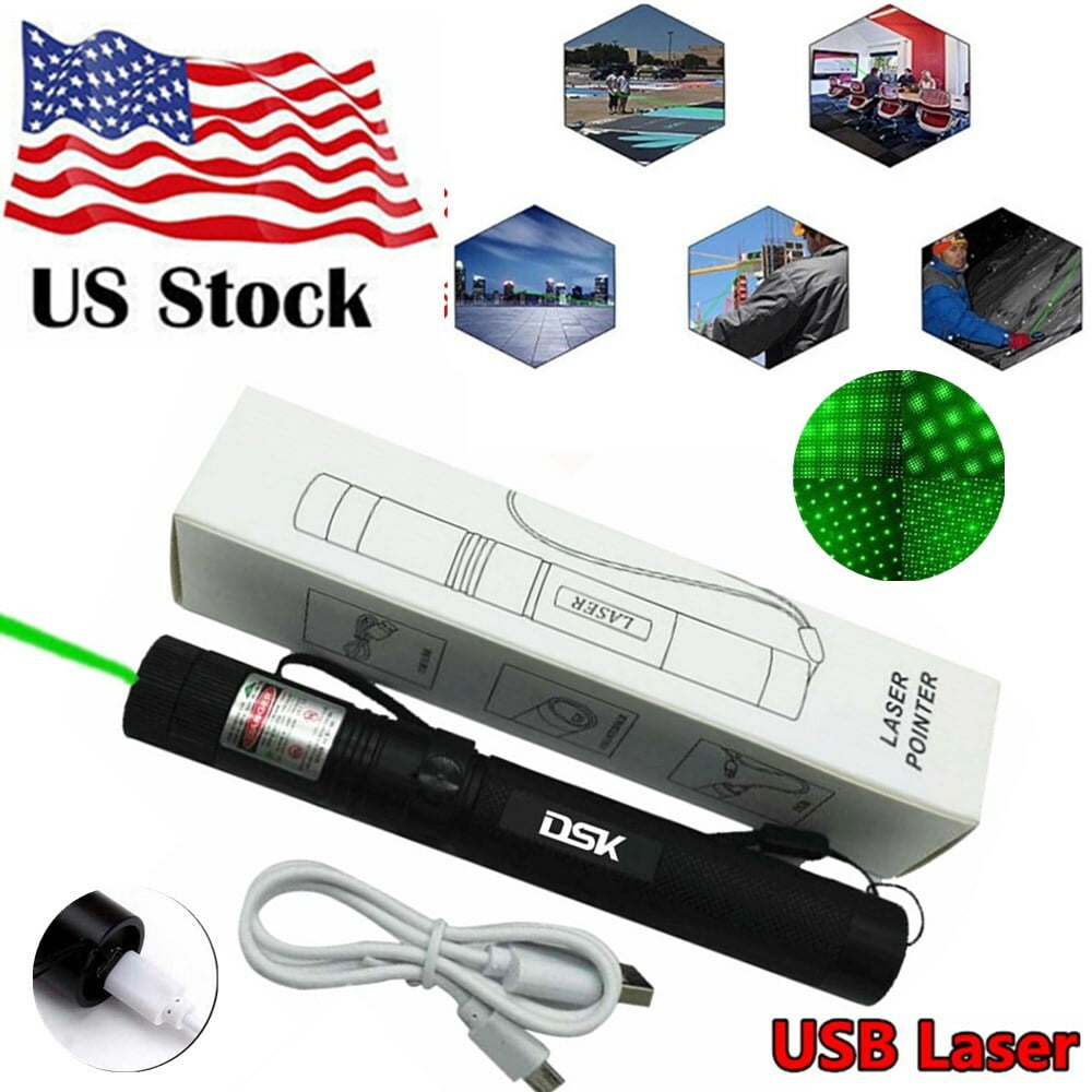 USB Rechargeable 532nm Green Laser Pointer Pen Astronomy Star Beam ...