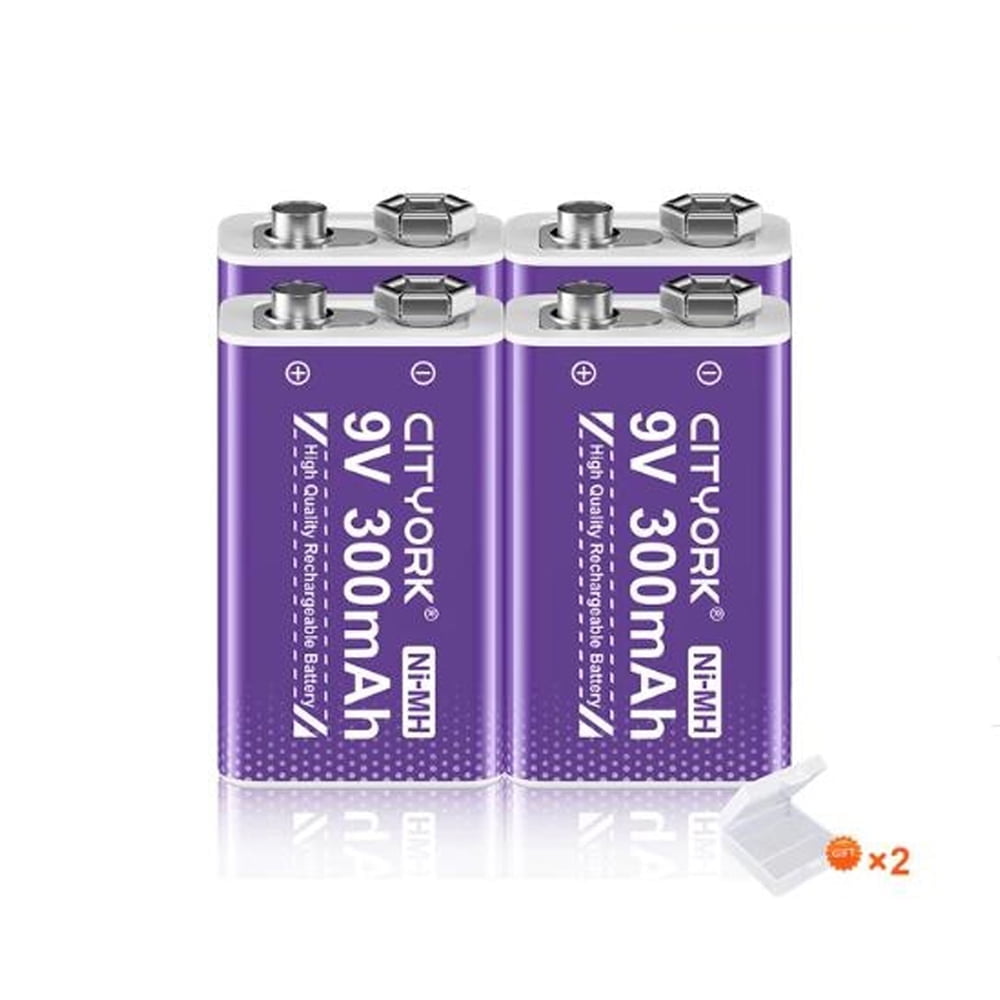 USB Rechargeable 9V Batteries Backup Replacement Square Battery Power ...