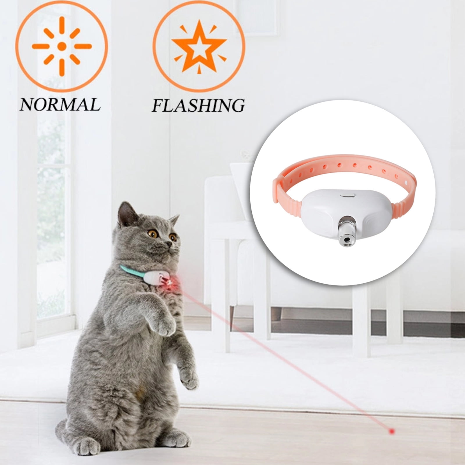 USB Rechargeable Automatic Cat Laser Toy – Wearable LED Light ...