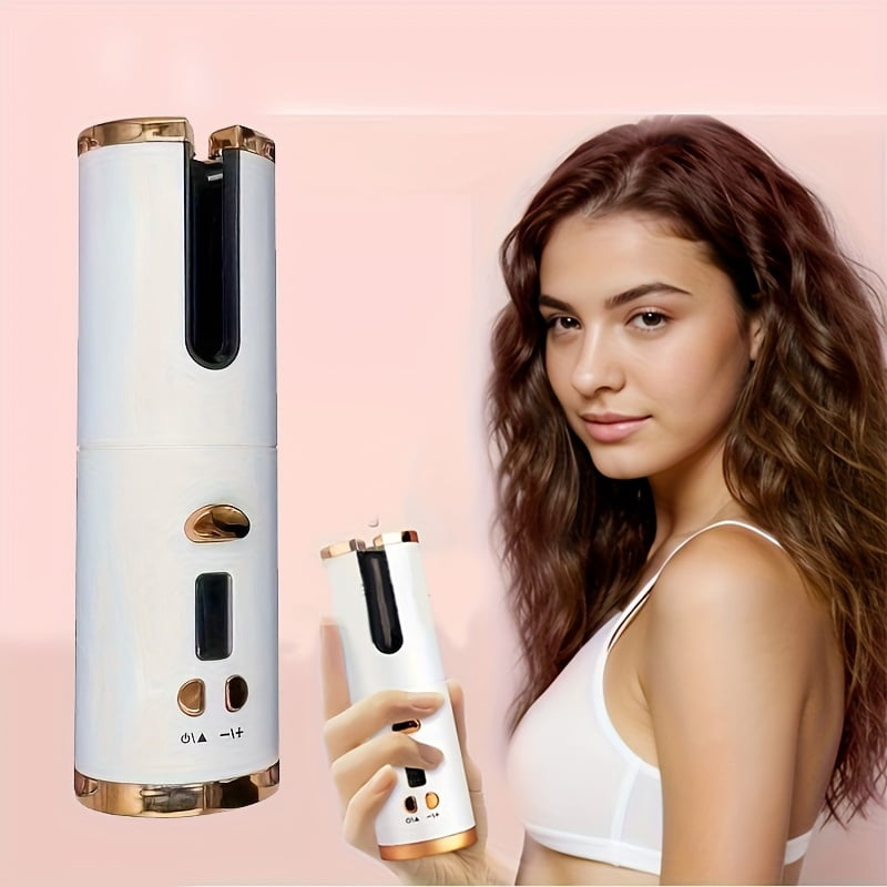 USB Rechargeable Automatic Curling Rod, Portable Multi-Functional Smart ...