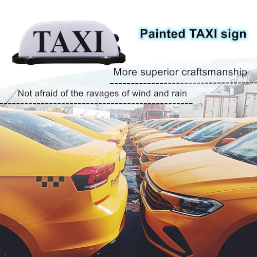 USB Rechargeable Battery Taxi Sign Light,Roof Taxi Sign with Magnetic ...