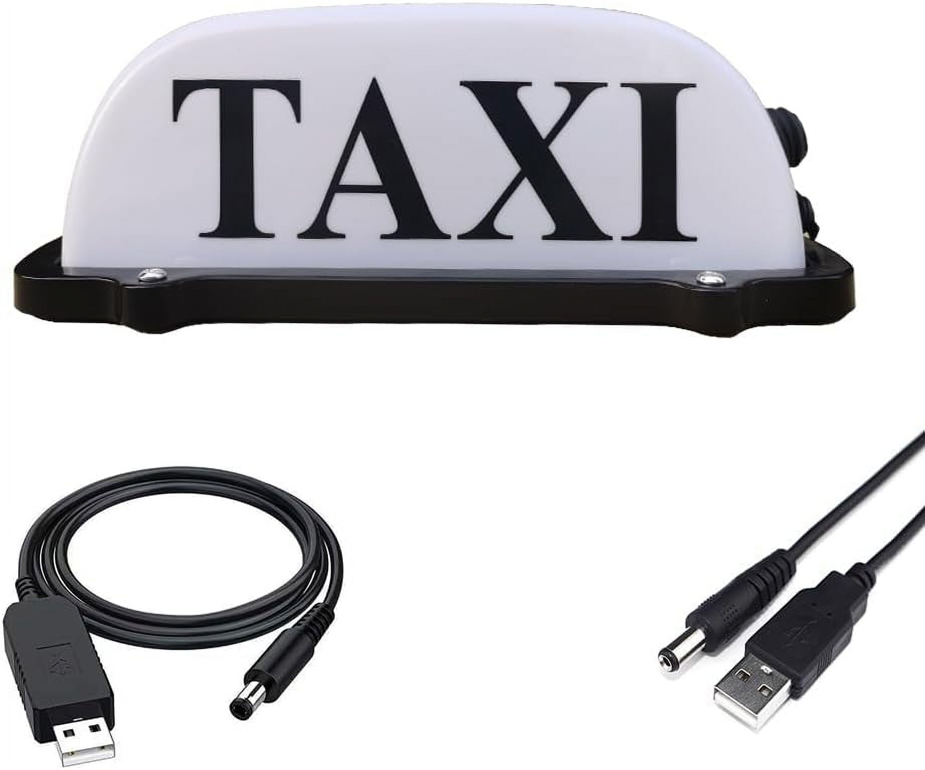 USB Rechargeable Battery Taxi Sign Light,Roof Taxi Sign with Magnetic ...