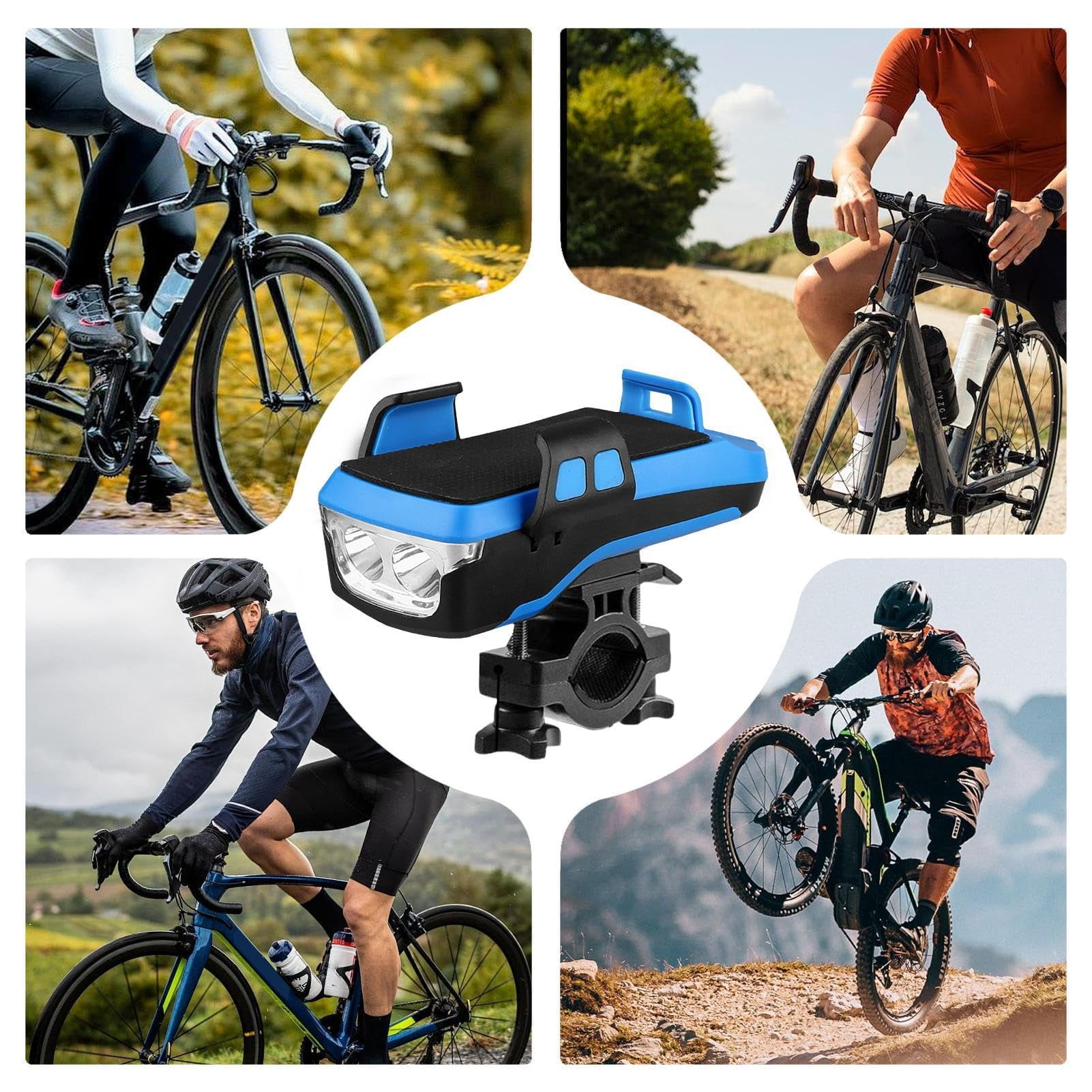 USB Rechargeable Bike Headlights, 3 LED Cycling Light Mode Options ...