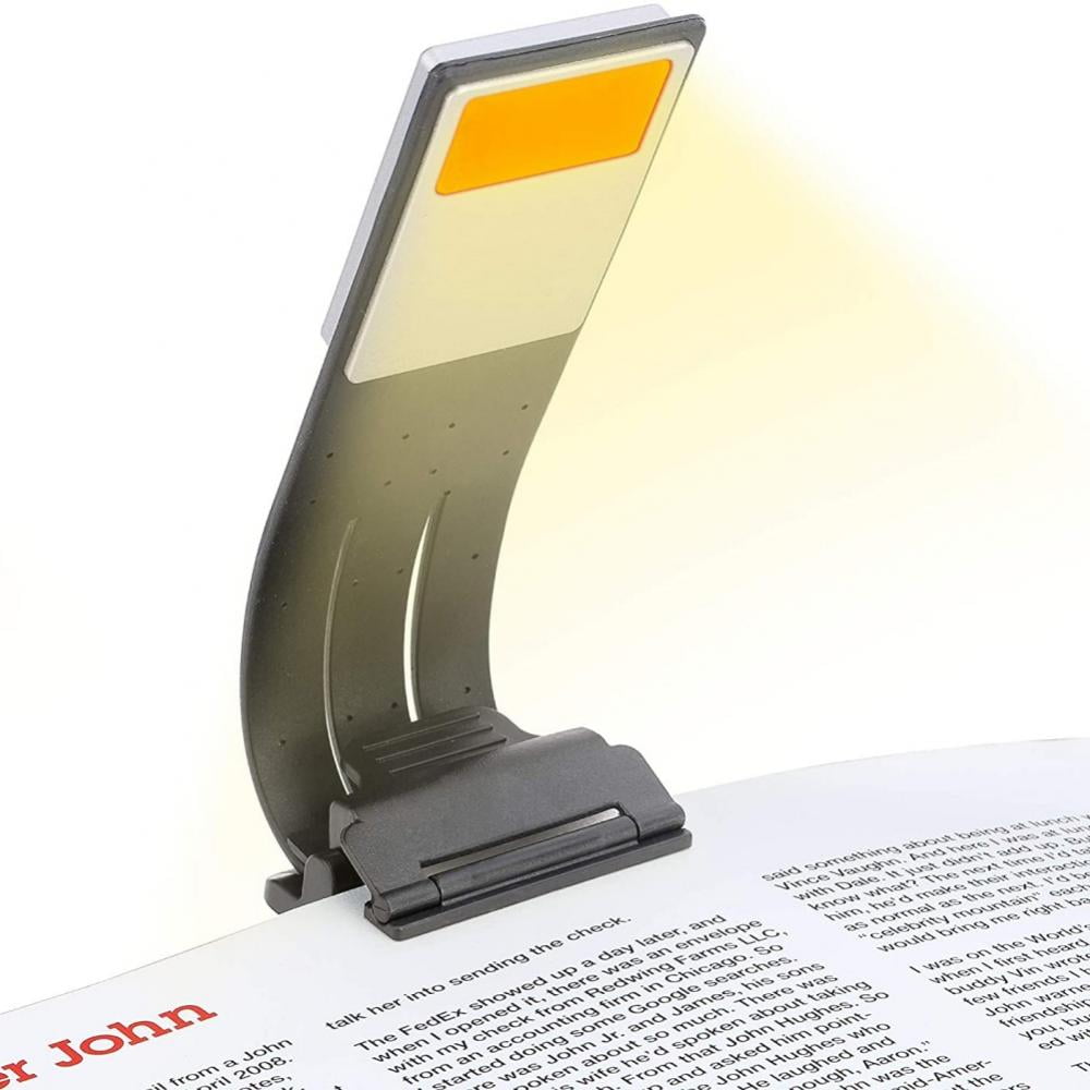 USB Rechargeable Book Light, 4 Brightness Adjustable, LED Clip on Book ...