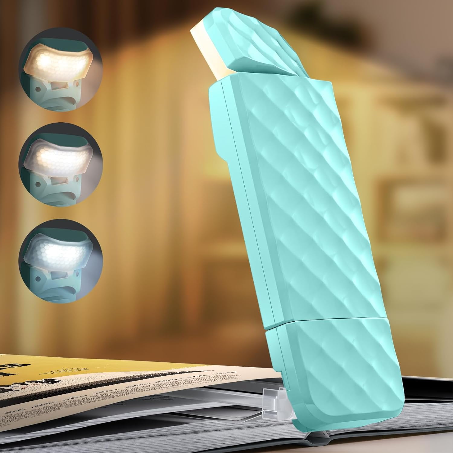 USB Rechargeable Book Light with Timer, Clip-on LED Bookmark Reading ...