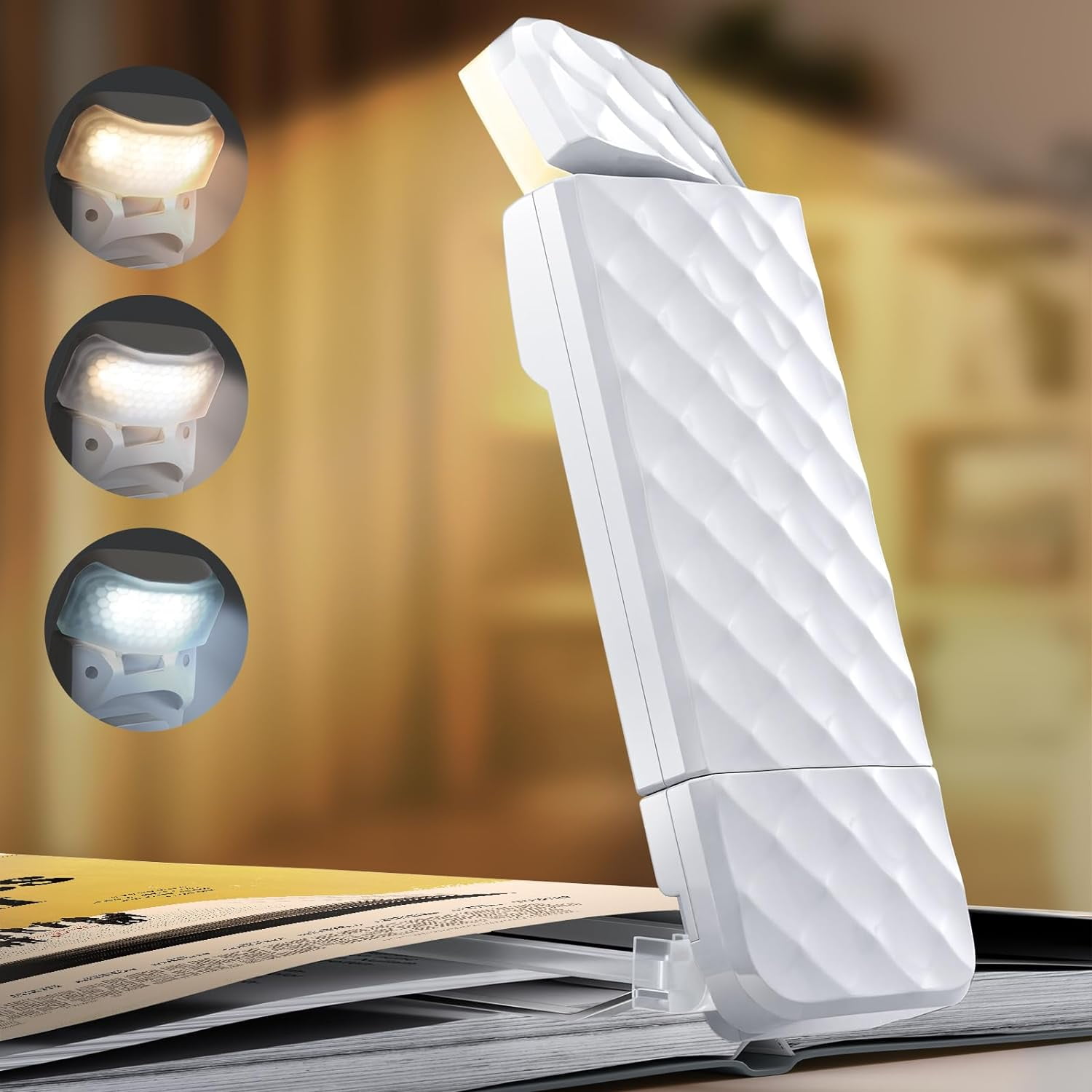 USB Rechargeable Book Light with Timer, Clip-on LED Bookmark Reading ...