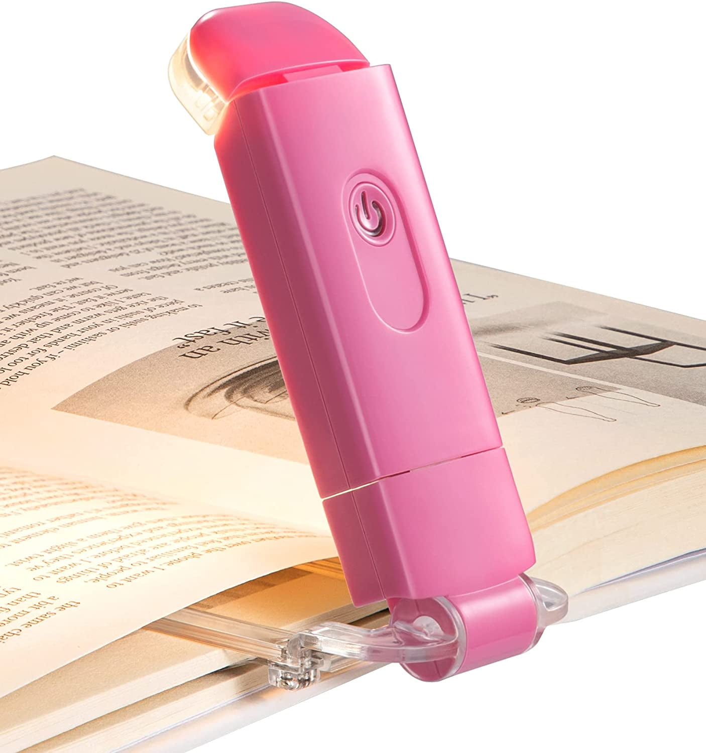 USB Rechargeable Book Reading Light, Warm White, Brightness Adjustable ...