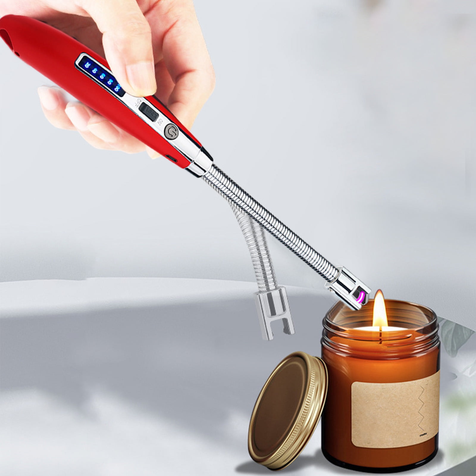 USB Rechargeable Candle Lighters, Windproof Long Lighter, Camping Grill ...