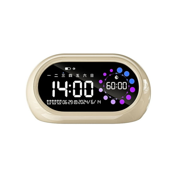USB Rechargeable Digital Alarm Clock with 2 Levels Volumes Control LED ...