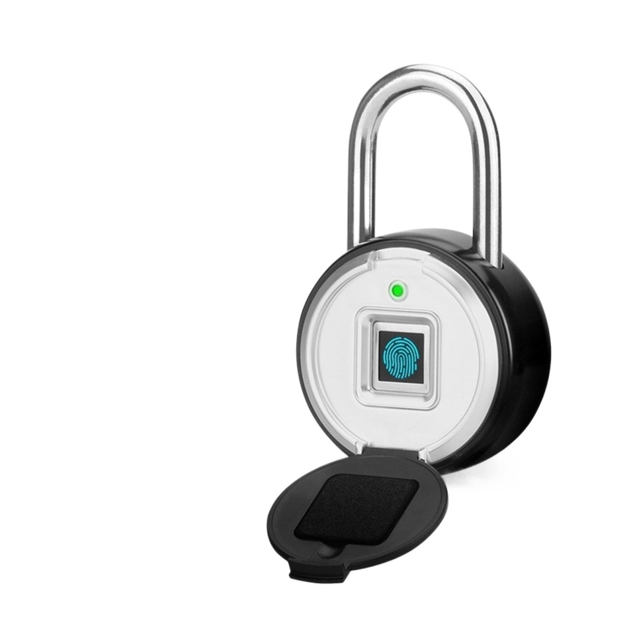 USB Rechargeable Door Smart Lock Fingerprint Padlock Quick Unlock Zinc ...