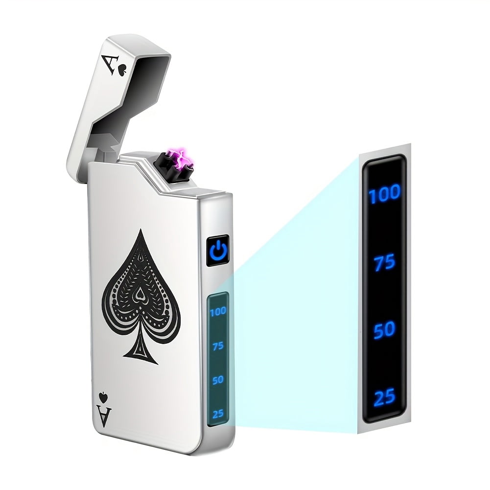 USB Rechargeable Dual Arc Plasma Lighter, Windproof Flameless Electric ...