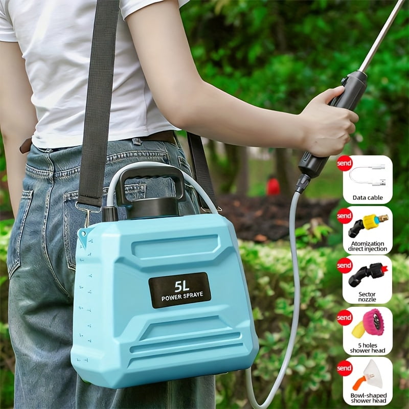 USB Rechargeable Electric Garden Sprayer, 1.32–2 Gallon Portable ...