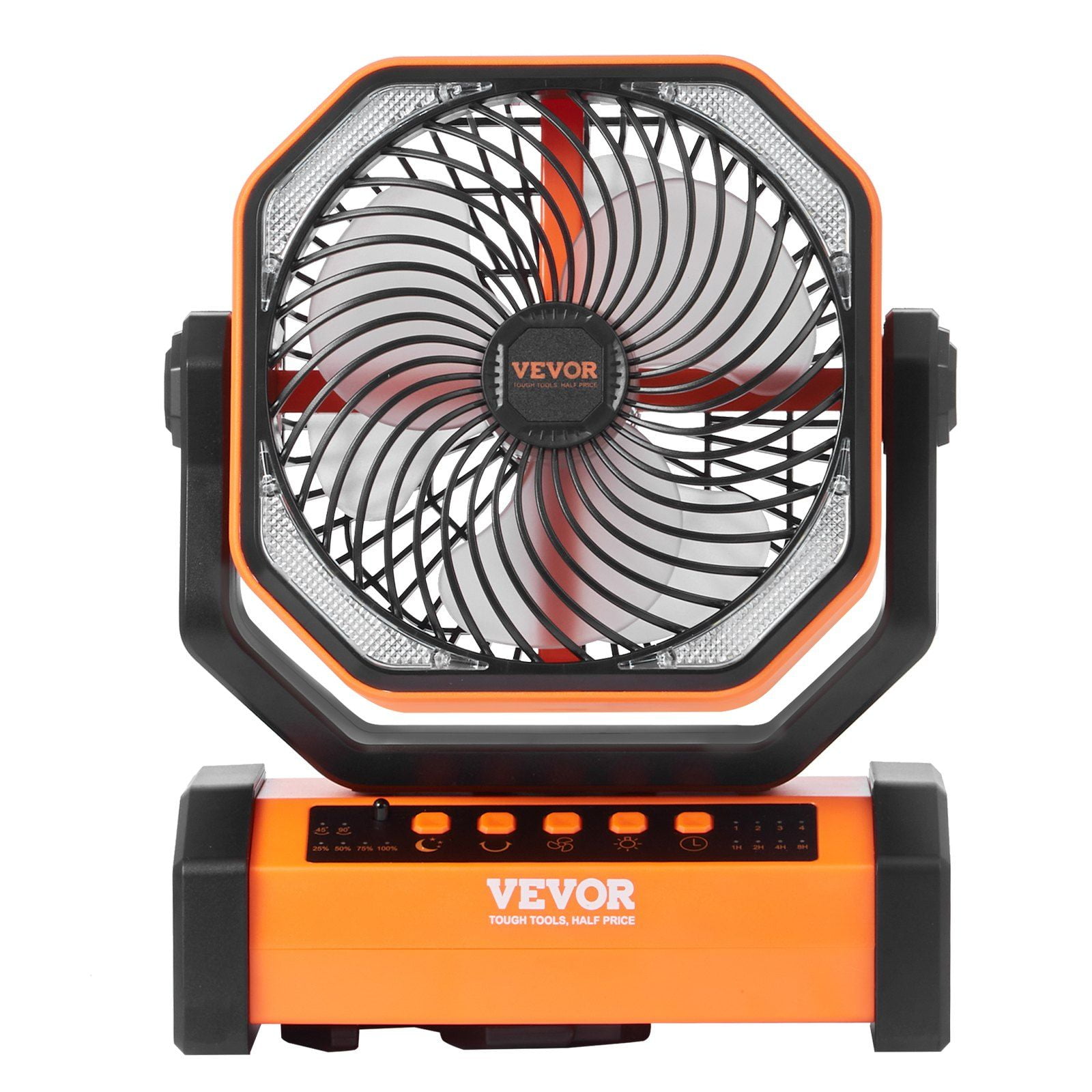 USB Rechargeable Fan 9 Inch, Battery Powered Portable Fan with LED ...