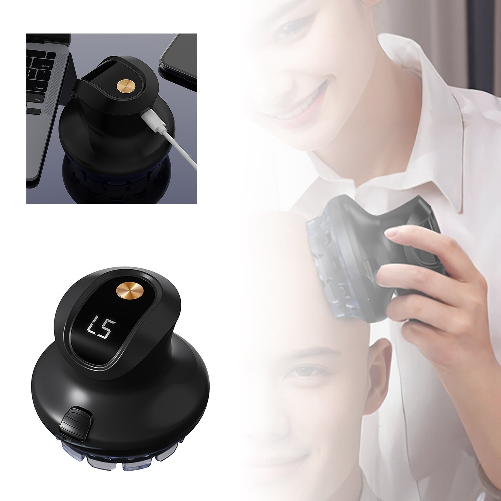 USB Rechargeable Hair Clipper Cordless Trimmer Long Lasting Battery ...