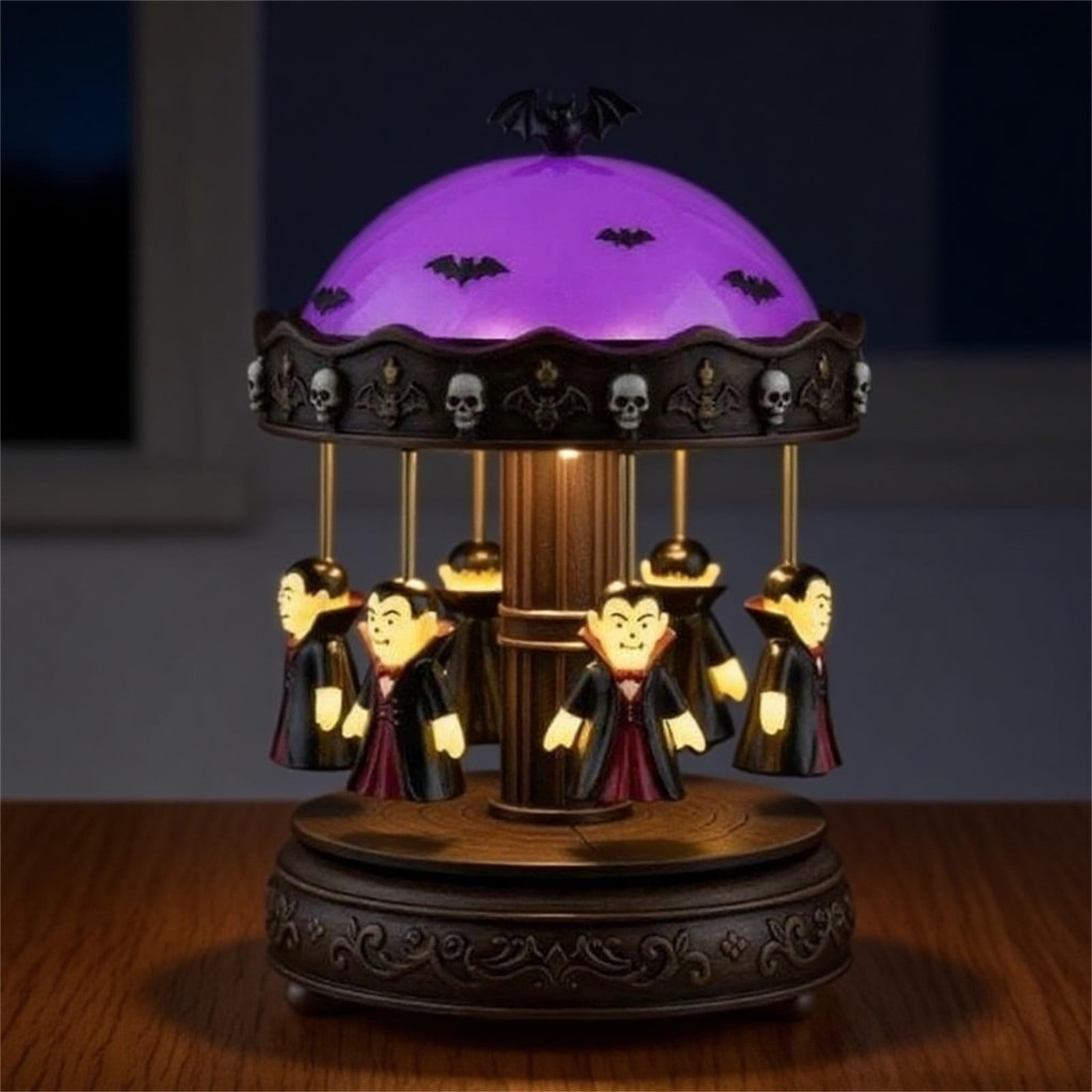 USB Rechargeable Halloween Night Light with Floating Antique Copper ...