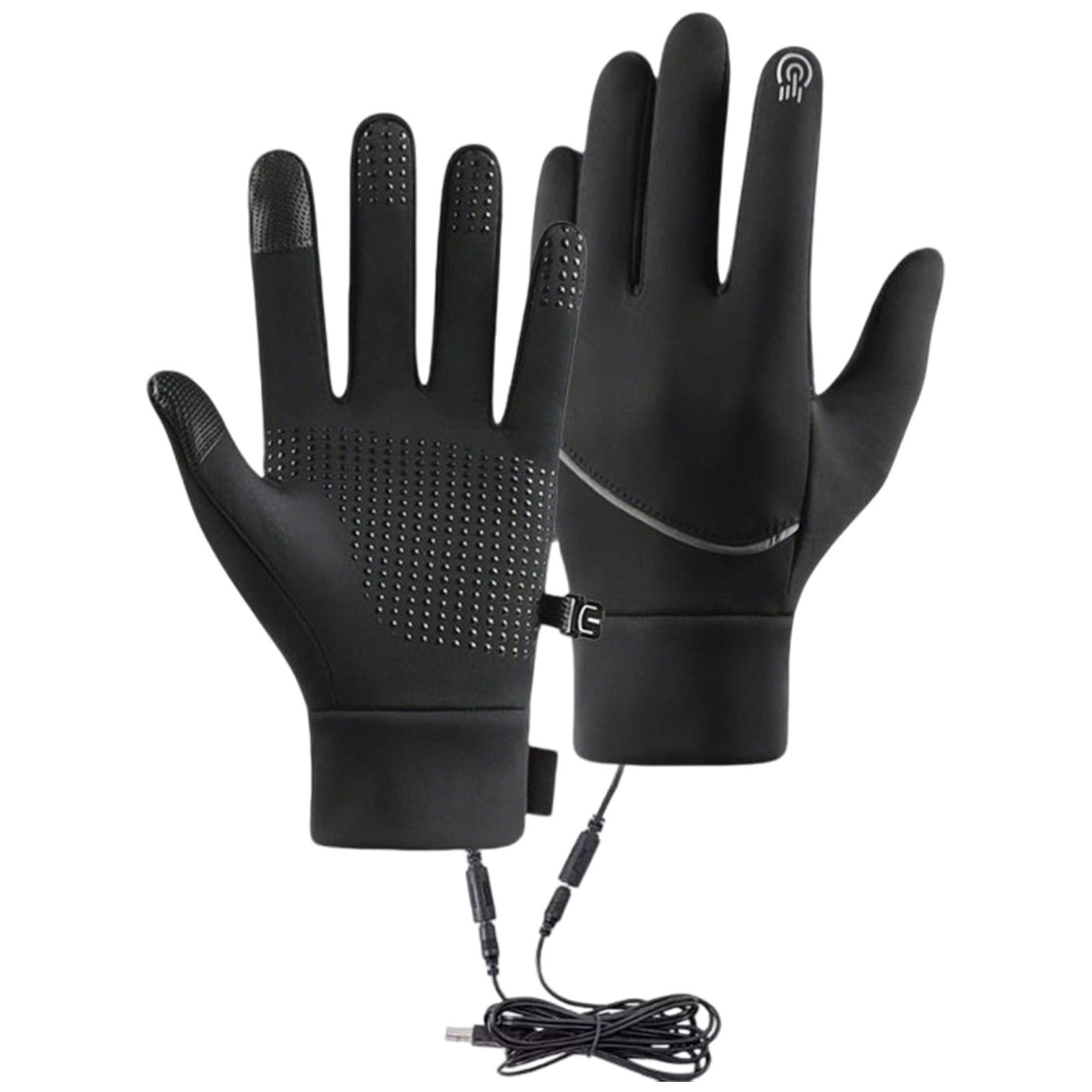 USB Rechargeable Heated Touchscreen Mittens for Winter Sports Gym ...