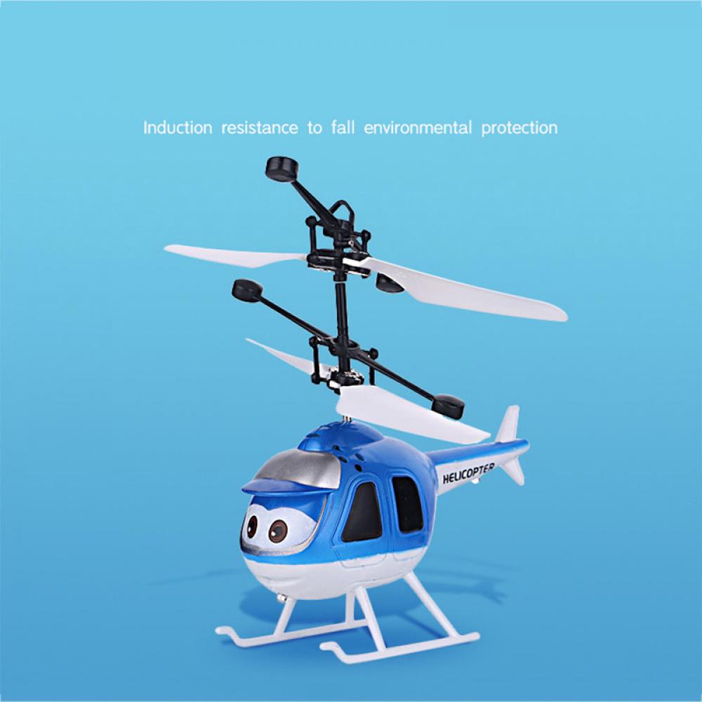 USB Rechargeable Helicopter Induction Aircraft Toy with Lights Cartoon ...